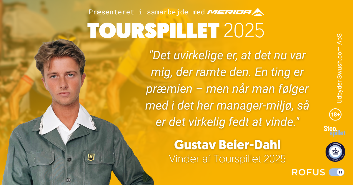 Managerspil til Tour de France: Sådan vandt Gustav Tourspillet '25